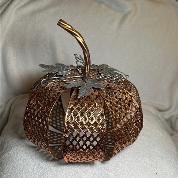 Accents | Copper And Silver Colored Decorative Pumpkin Decor | Poshmark